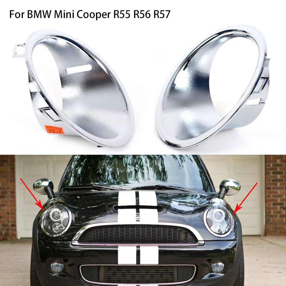 Oe 51112753661 51112753662 Left\right Front Fog Light Lamp Chrome Trim ...