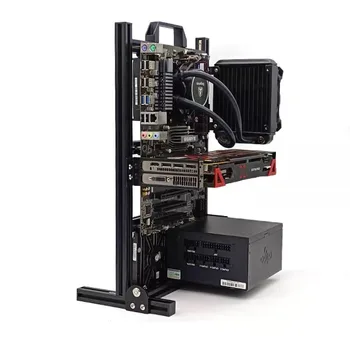 DIY Gamer Cabinet ATX MATX ITX Chassis,Open COmputer Case Frame Rack ...