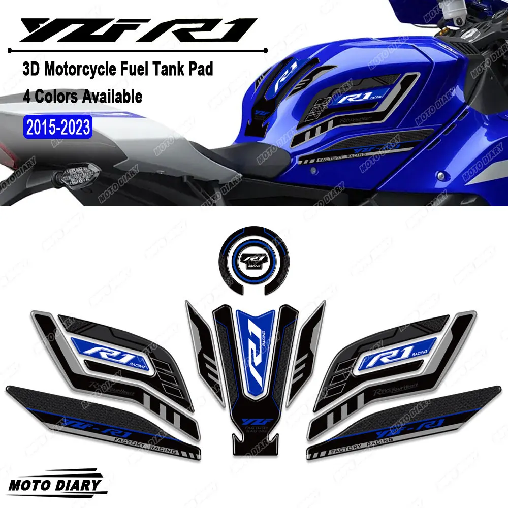 R1-Fuel-Tank-Pad-Stickers-3D-Side-Protector-Decals-Waterproof-For ...