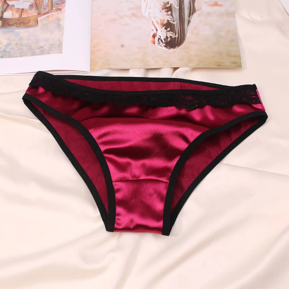 Women-Silk-Satin-Panties-Solid-Seamless-Comfortable-G-string-Thong ...