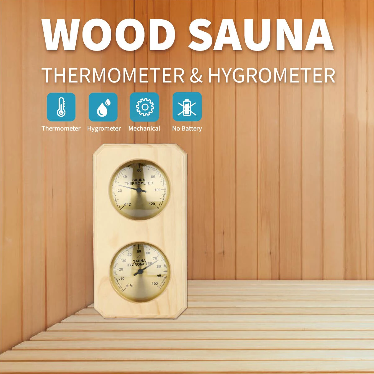 KT-THERMO-Wood-Sauna-Thermometer-Hygrometer-Wall-Mounted-Spa-Accessory ...
