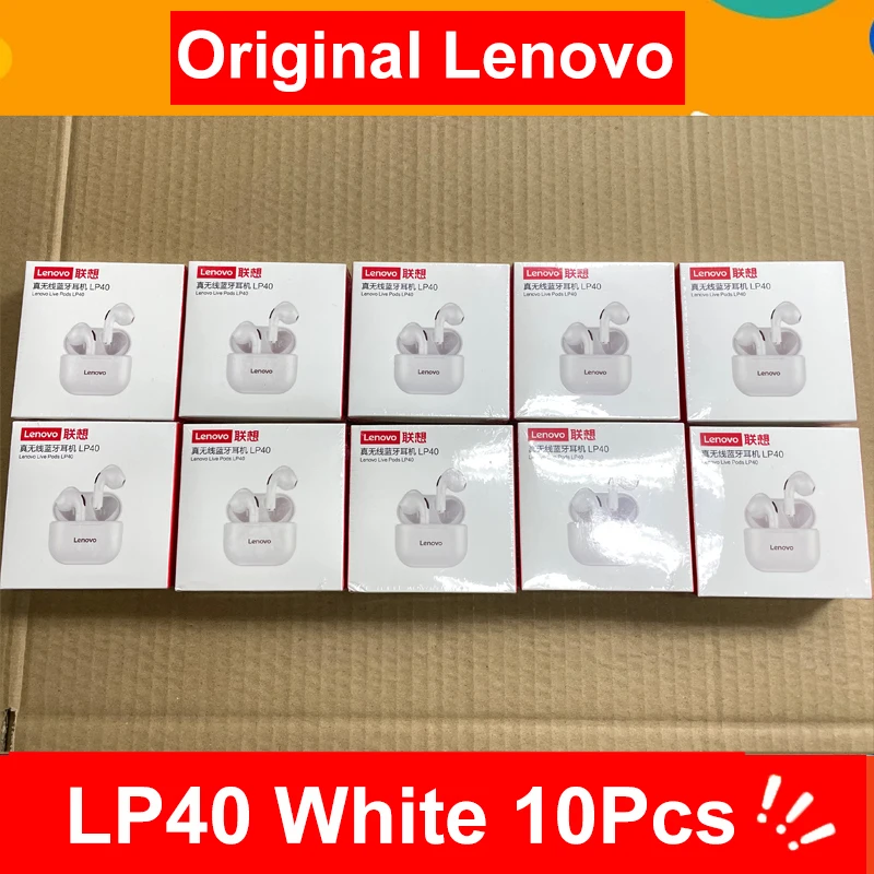 Original Lenovo LP40 TWS Wireless Earphone 5Pcs 10Pcs Bluetooth 5.0 Dual Stereo Bass Touch ...
