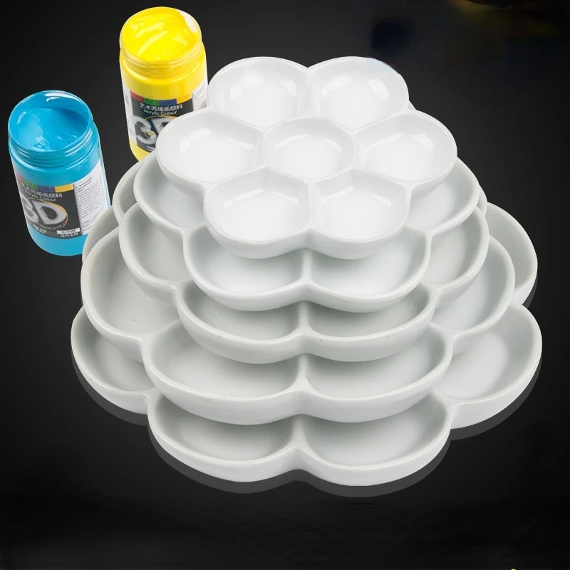 Plum-Ceramic-Palette-Gouache-Acrylic-Paint-Tray-Jingdezhen-Pottery ...