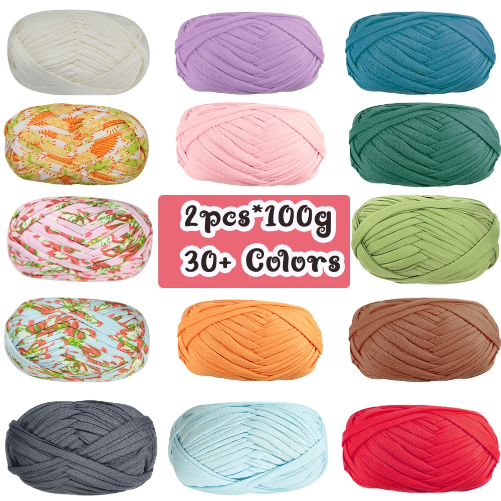 2 PCS T-Shirt Yarn Cloth Yarn for DIY Knitting Thick Yarn for Hand DIY ...
