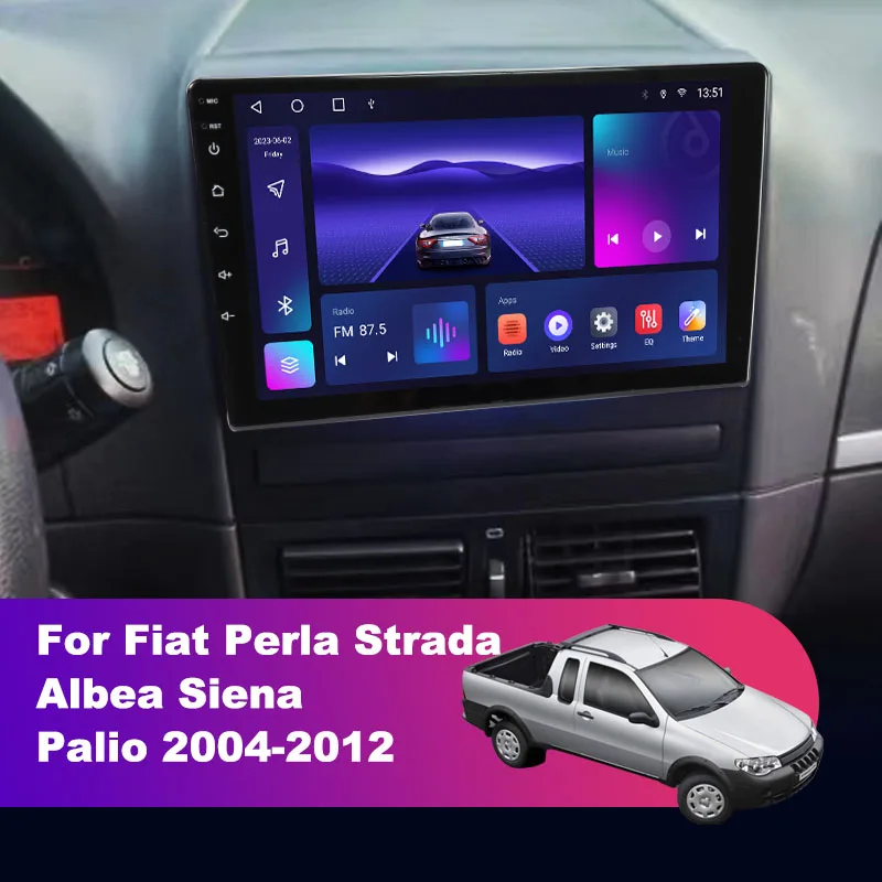 Android-12-Car-Radio-For-Fiat-Perla-Strada-Albea-Siena-Palio-2004-2012 ...