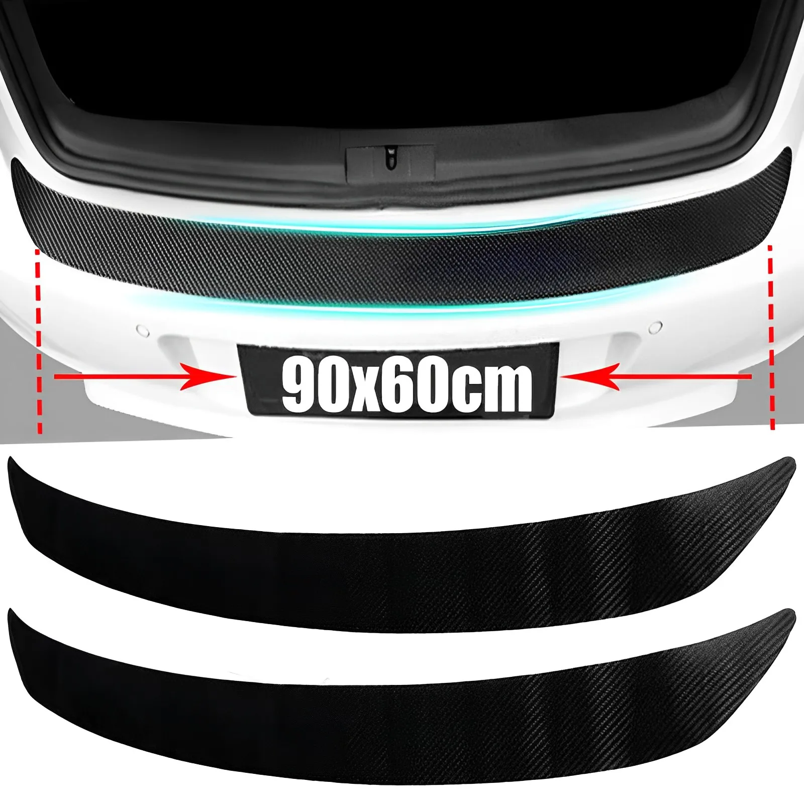 4D-Carbon-Fiber-Film-Car-Trunk-Guard-Sticker-Car-Rear-Bumper-Guard ...