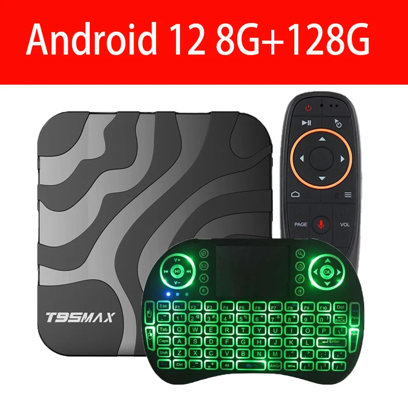 Android TV Box T95 Max H618 4GB 8GB RAM 64GB 128GB ROM Android 12 Set ...