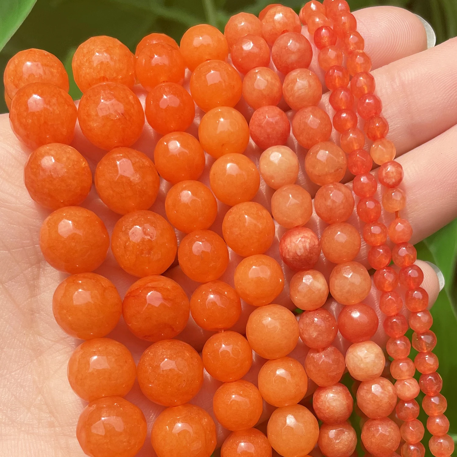 Natural-Faceted-Orange-Chalcedony-Stone-Jades-Loose-Spacer-Beads-for ...