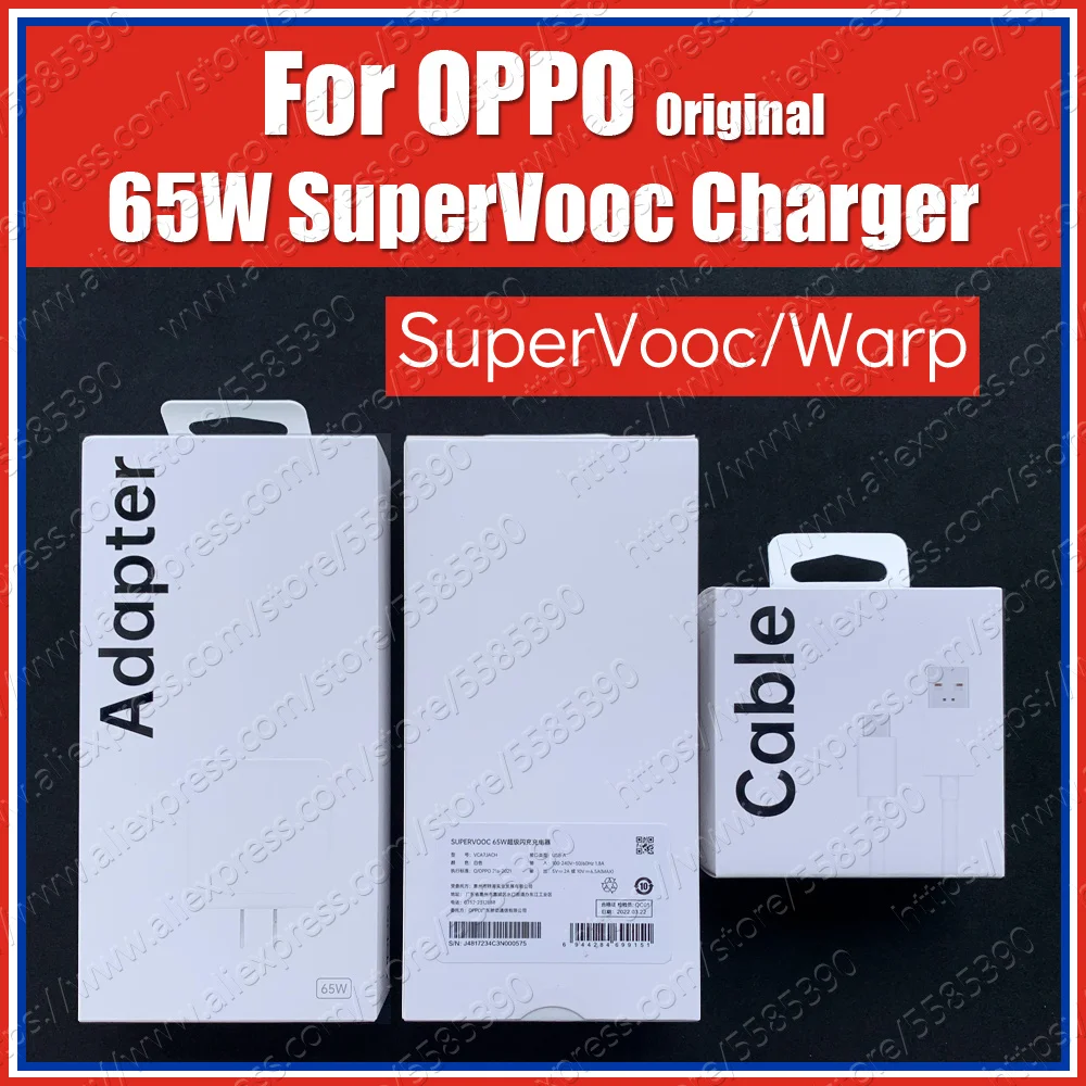 VCA7JACH OPPO 65W SuperVooc Charger Power Adapter For OPPO Find X3 Pro ...