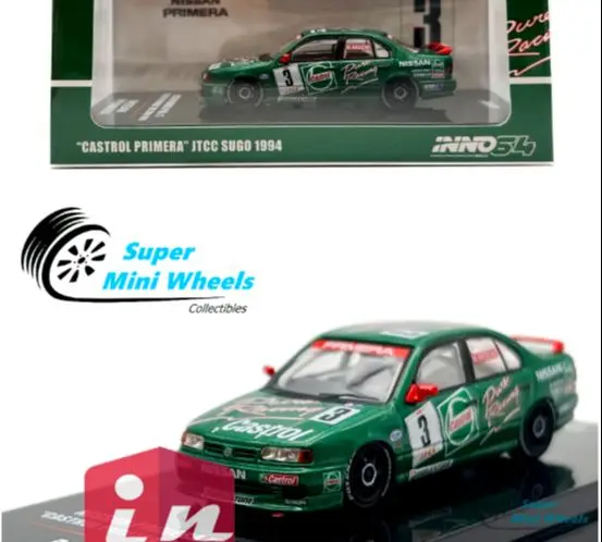 INNO64 1:64 Primera P10 #3 "Castrol Primera" JTCC SUGO 1994 Diecast ...