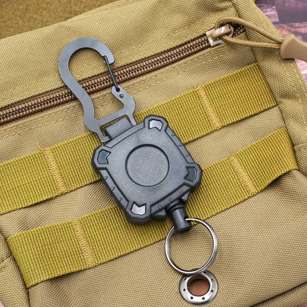 Elastic-safety-telescopic-steel-rope-keychain-for-outdoor-backpack-to ...