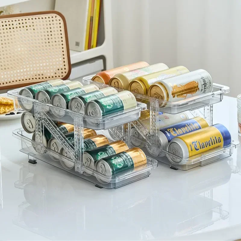 Creative-Beer-Cola-Refrigerator-Storage-Box-Transparent-Double-Layer ...