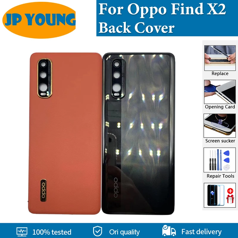 Original New Back Glass For Oppo Find X2 Back Cover Rear Housing Door ...