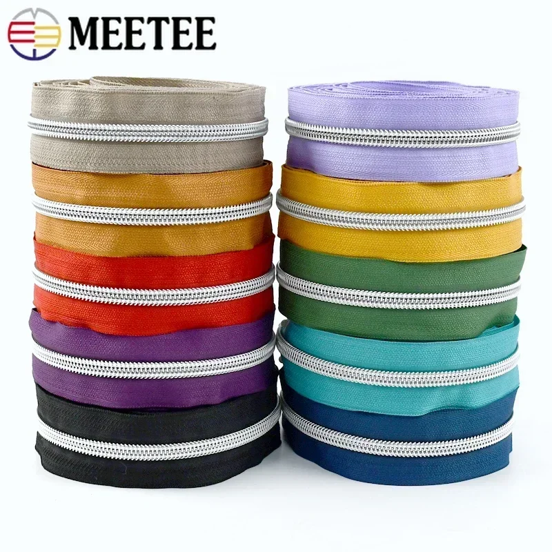 1-10M 5# Meetee Sewing Zippers for Clothes Bag Rolls Nylon Zipper By ...