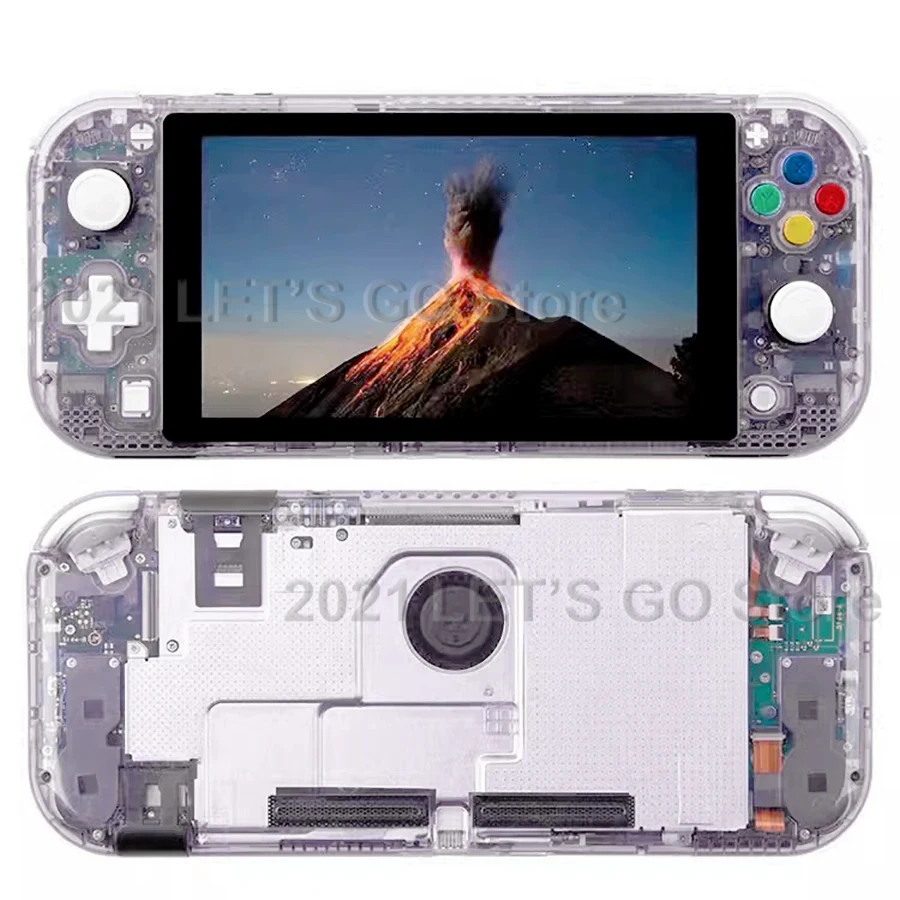 Nintend-Switch-Lite-DIY-Replacement-Shell-Transparent-Custom-Case-Cover ...