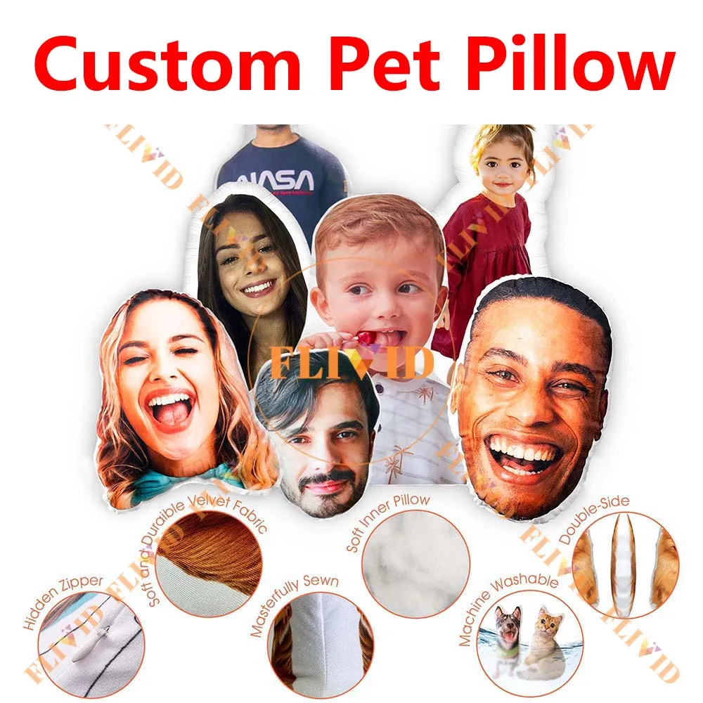 Custom 3D Portrait Pillow Human Photo Pillow Funny Cushion Stuffed ...