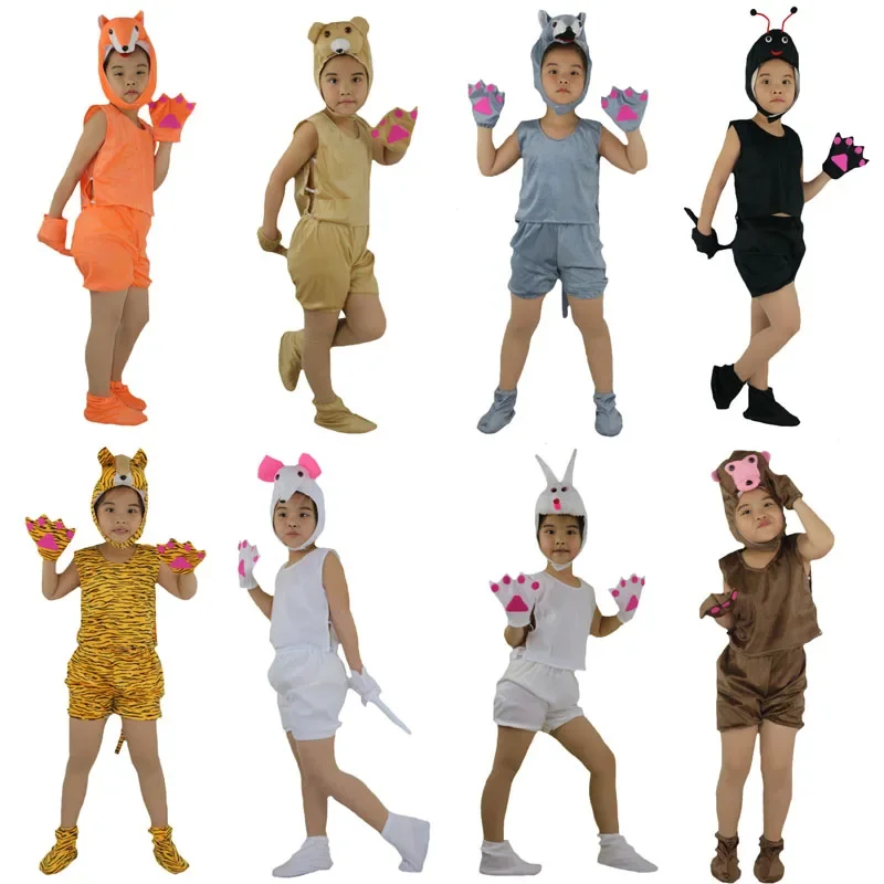 Kids-Children-Cosplay-Animal-Theme-Costume-Fox-Bear-Ant-Tiger-Wolf ...