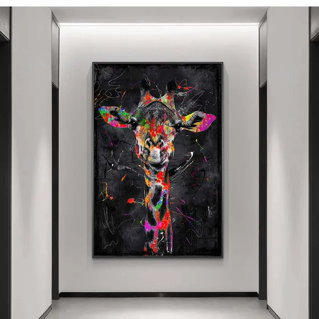 Dibujo Abstracto De Jirafa Pegatina For Sale Con La Obra «Arte