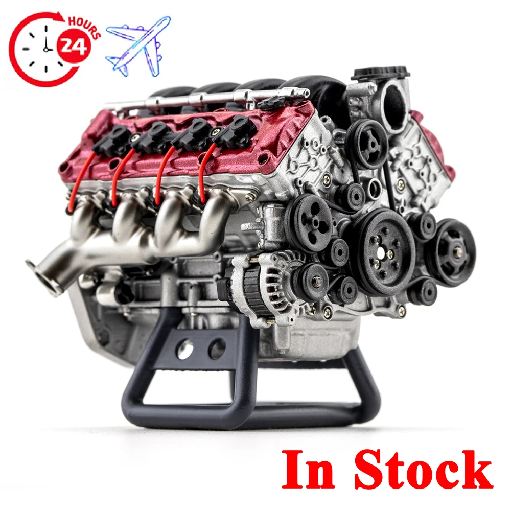 MAD V8 Engine Internal Combustion Model Assembly Kit RC Full Simulation ...