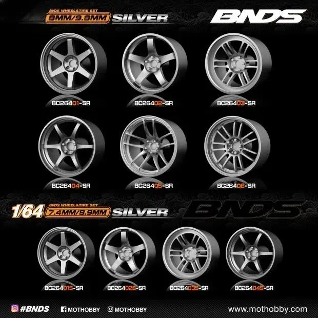 BNDS-1-64-New-Wheel-Rims-and-Tires-Available-in-Multiple-Options-Silver ...