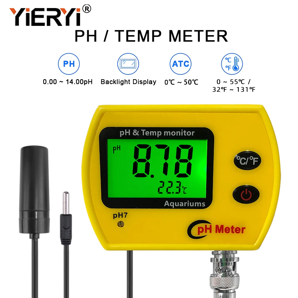 yieryi pH Meter with backlight pH-991 tester Durable Acidimeter tool ...