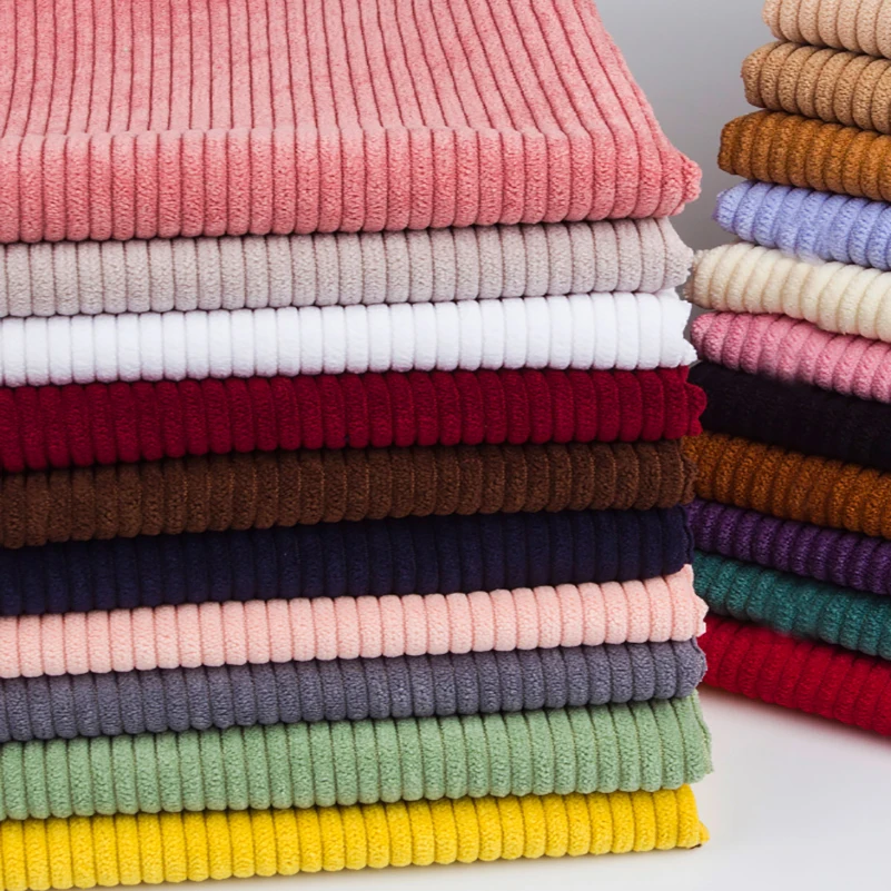 Corduroy-Fabric-for-Sewing-Shirt-Sweater-Coat-Solid-Color-8-Stripes ...