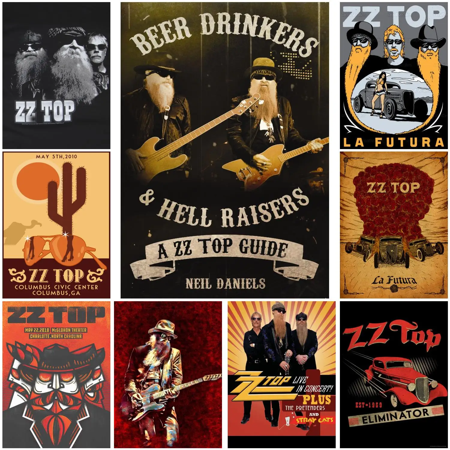 Zz-top-Poster-pintura-decorativa-lienzo-p-ster-regalo-arte-de-pared ...