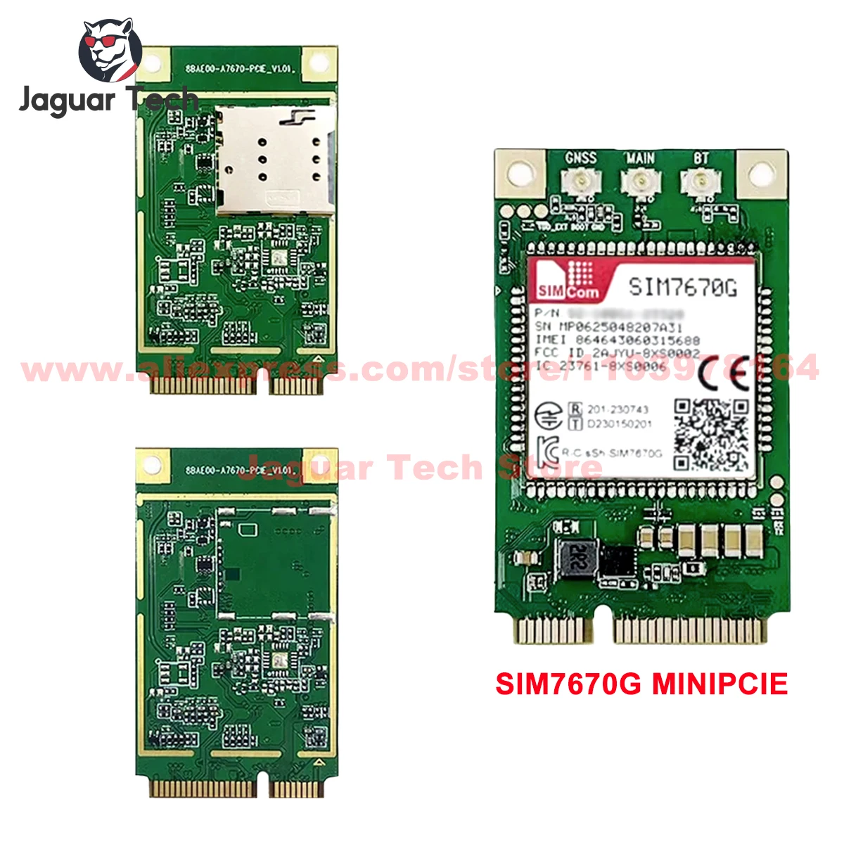 SIM7670G MINI PCIE SIMCOM 4G Module Global Version SIM Card Slot ...