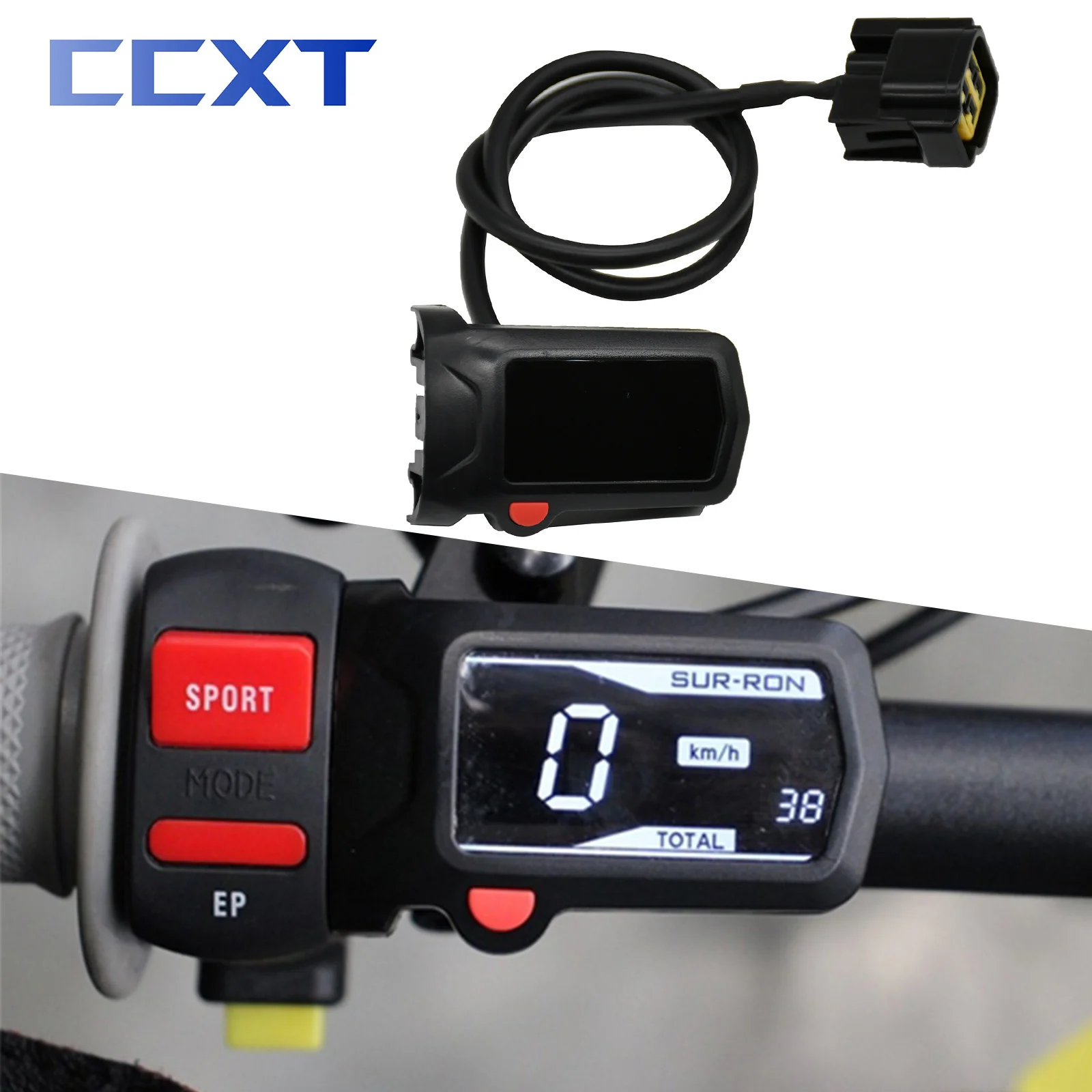 Electric Bike Hour Meter Handlebar Speed Meter Assembly Speedometer For ...