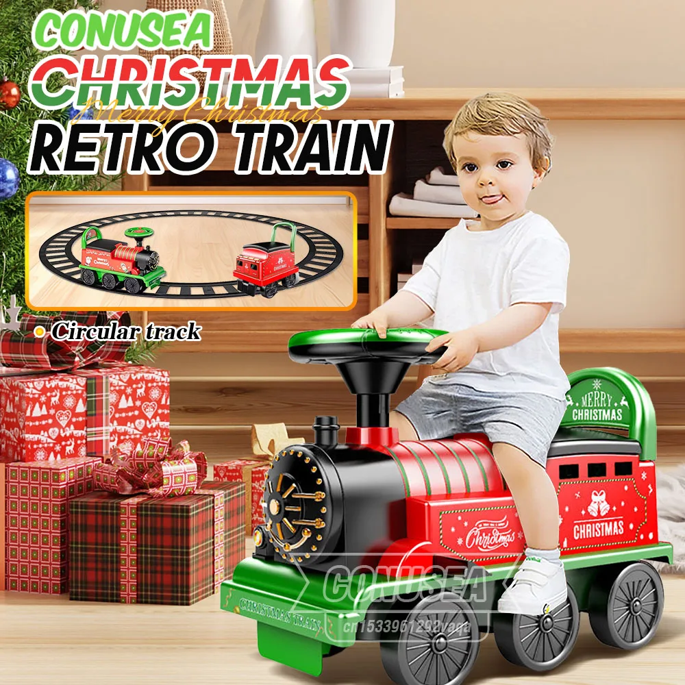 Christmas Gifts Kids Ride On Train Electric Trains Stroller Car ...