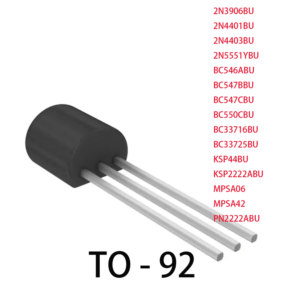 100PCS original BJT 2N3906 2N4401 2N4403 5551Y BC546A BC547B BC547C ...