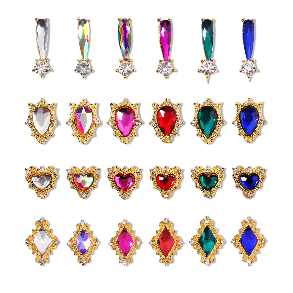 10pc-Water-Drop-Gems-Crystal-Glass-Nail-Rhinestone-Colorful-Luxury ...