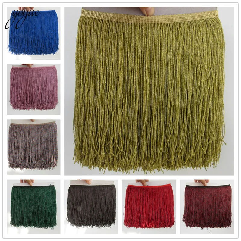 YOYUE adorno de flecos de encaje de 20cm de ancho, recorte de flecos de ...