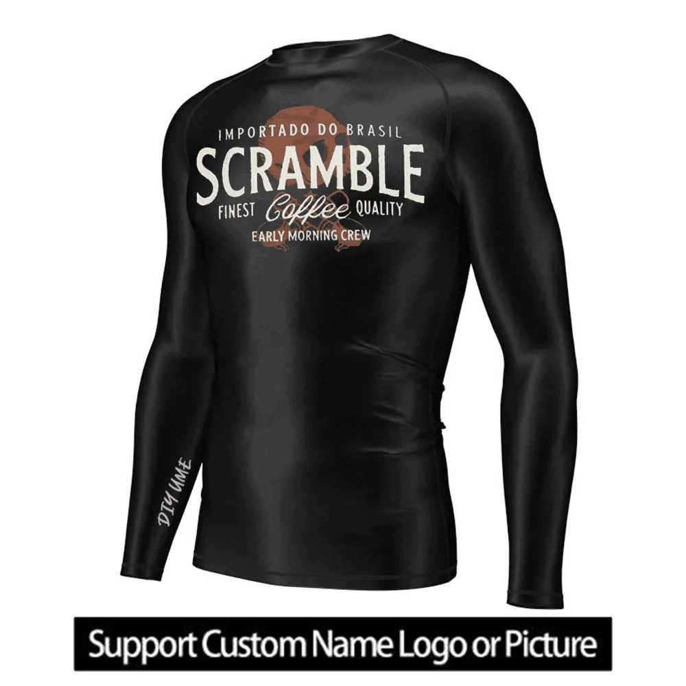 Men-Rashguard-Long-Sleeve-Short-Sleeve-Skeleton-Print-Professional ...