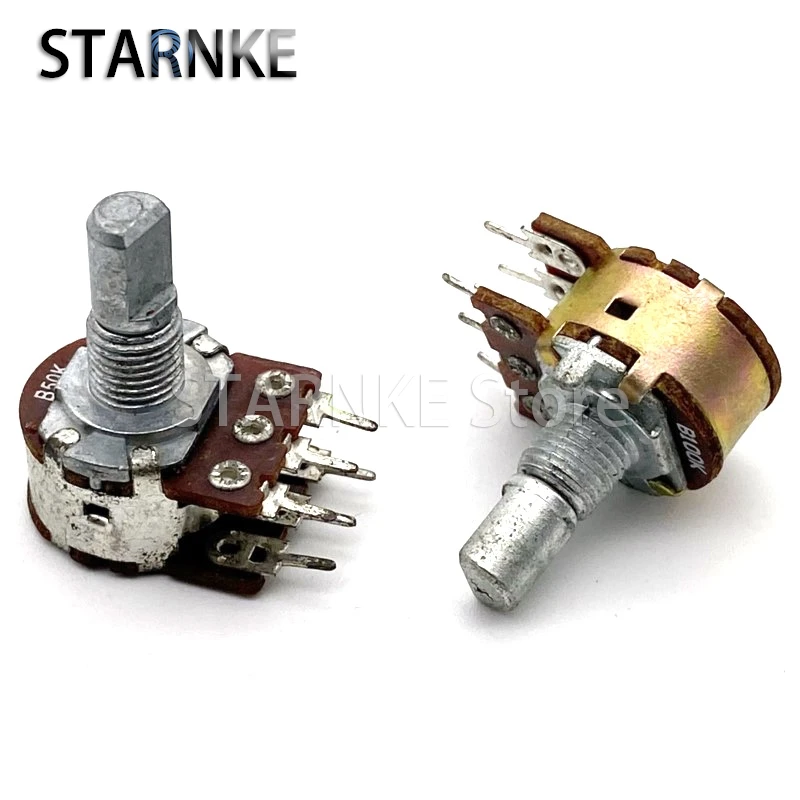 2PCS 16 Type Dual Potentiometer B50K B100K 6-Pin Tube Amplifier For ...