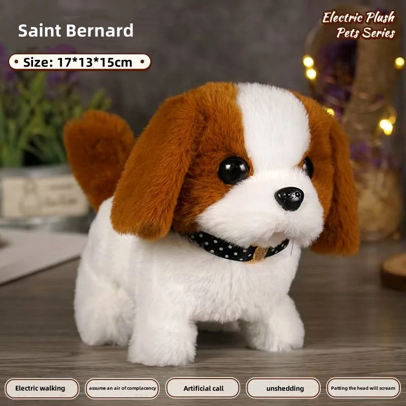 Simula-o-de-pel-cia-realista-Smart-Dog-Chamado-Walking-Plush-Toy-C-o ...