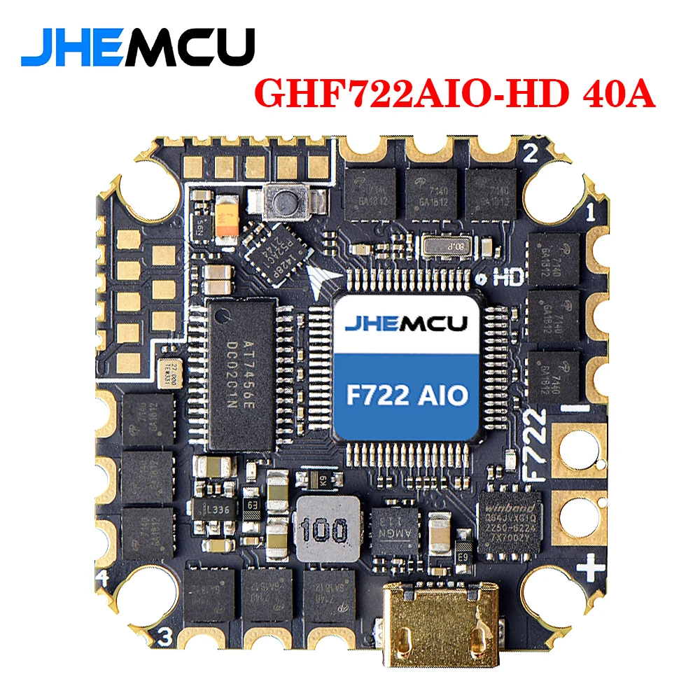 JHEMCU-GHF722AIO-HD-40A-Baro-OSD-BlackBox-5V-BEC-F722-Flight-Controller ...