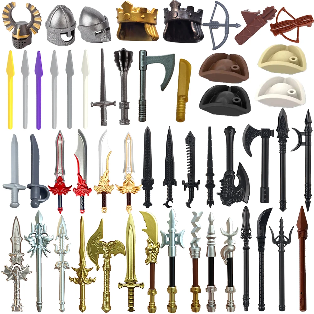 Medieval Soldier Figures Military Weapons MOC Building Blocks ...