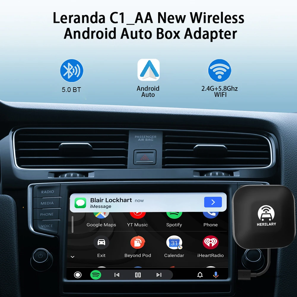Wireless Android Auto Adapter for AndroidWired To Wireless Android Auto ...