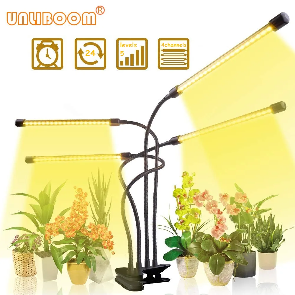 40W-LED-Grow-Light-DC-5V-USB-with-Timer-Dimmable-Full-Spectrum-4Heads ...