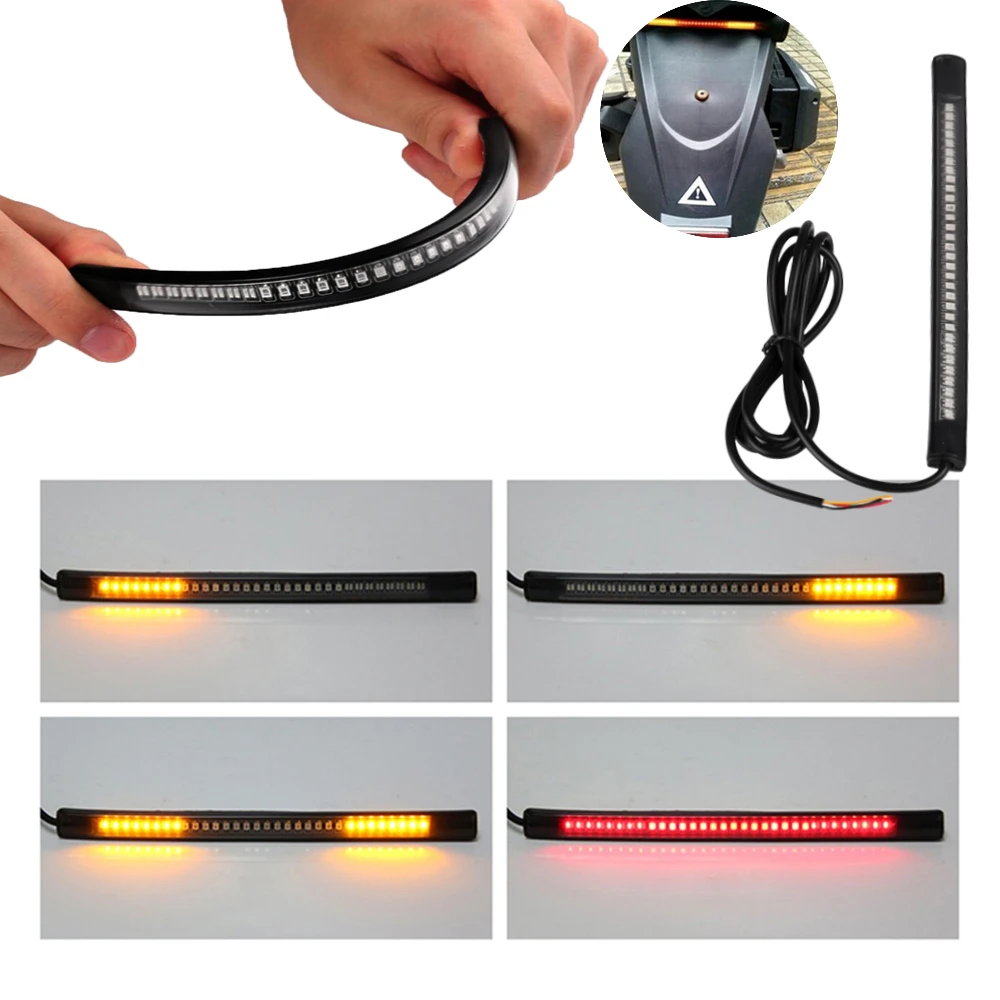 1-2PCS-Universal-Flexible-Brake-Tail-Stop-Light-48-LED-Strip-Motorcycle ...