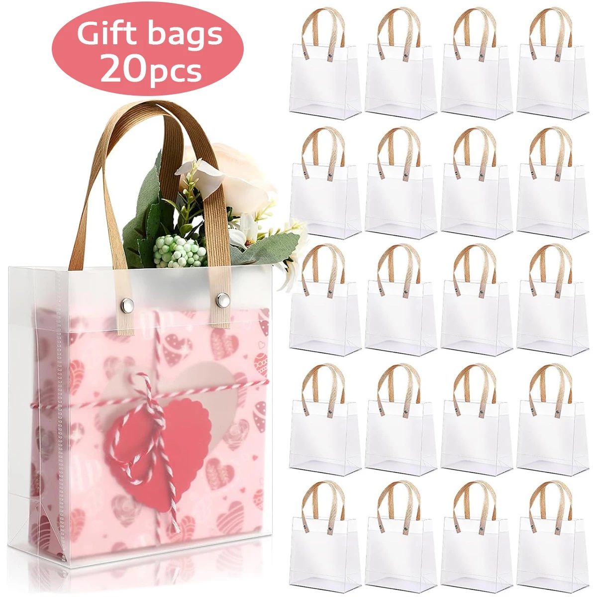 20pcs Small Translucent Gift Bag, Christmas Halloween, Wedding ...