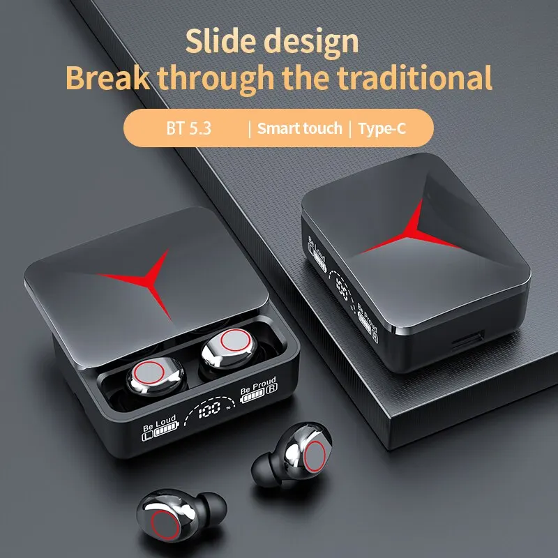 Original TWS M90 Wireless Headphones Sliding Cover Gaming Earphone ...