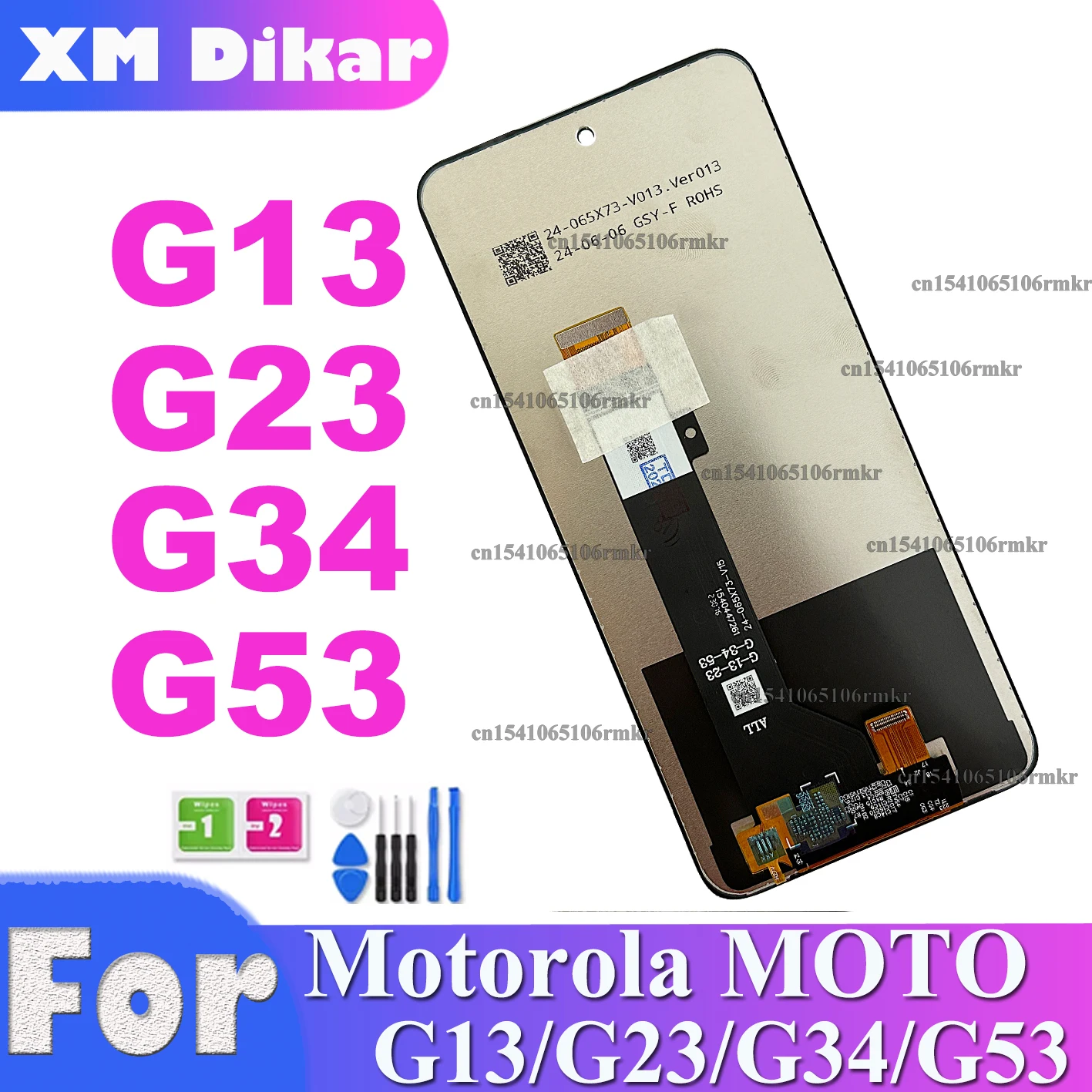 Nouveau 6.5 "LCD pour Motorola Moto G23 G13 G34 G53 écran LCD avec ...
