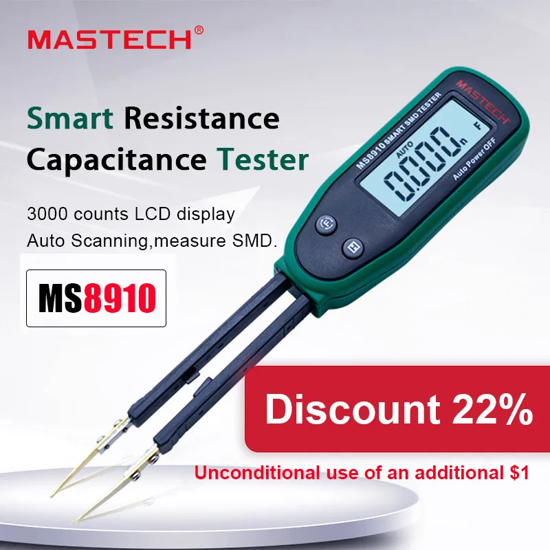 Mastech Ms8910 Smart Smd Tester Auto Scan Resistance Capacitance Diode ...