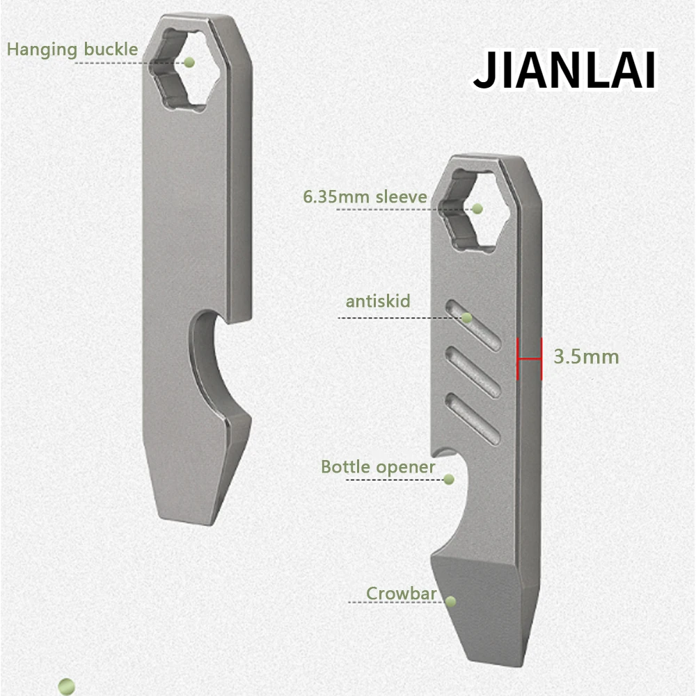 NEW-Mini-TC4-Titanium-Alloy-Crowbar-Bottle-Opener-Graduated-Scale ...