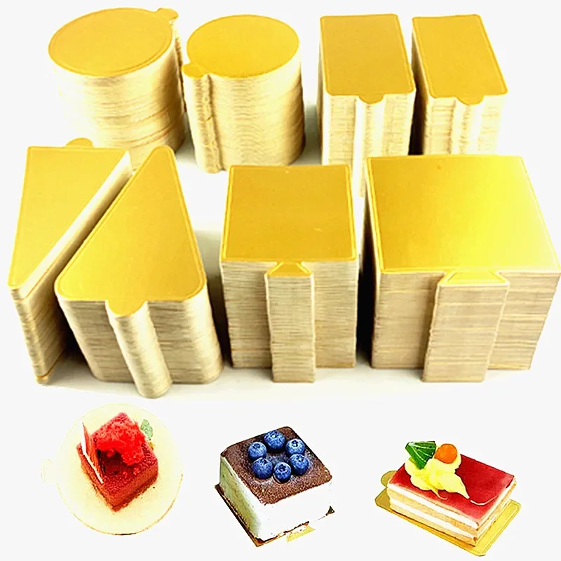 100-pcs-pack-Cake-Cardboard-Mini-Cake-Boards-Cupcake-Dessert-Tray-Multi ...