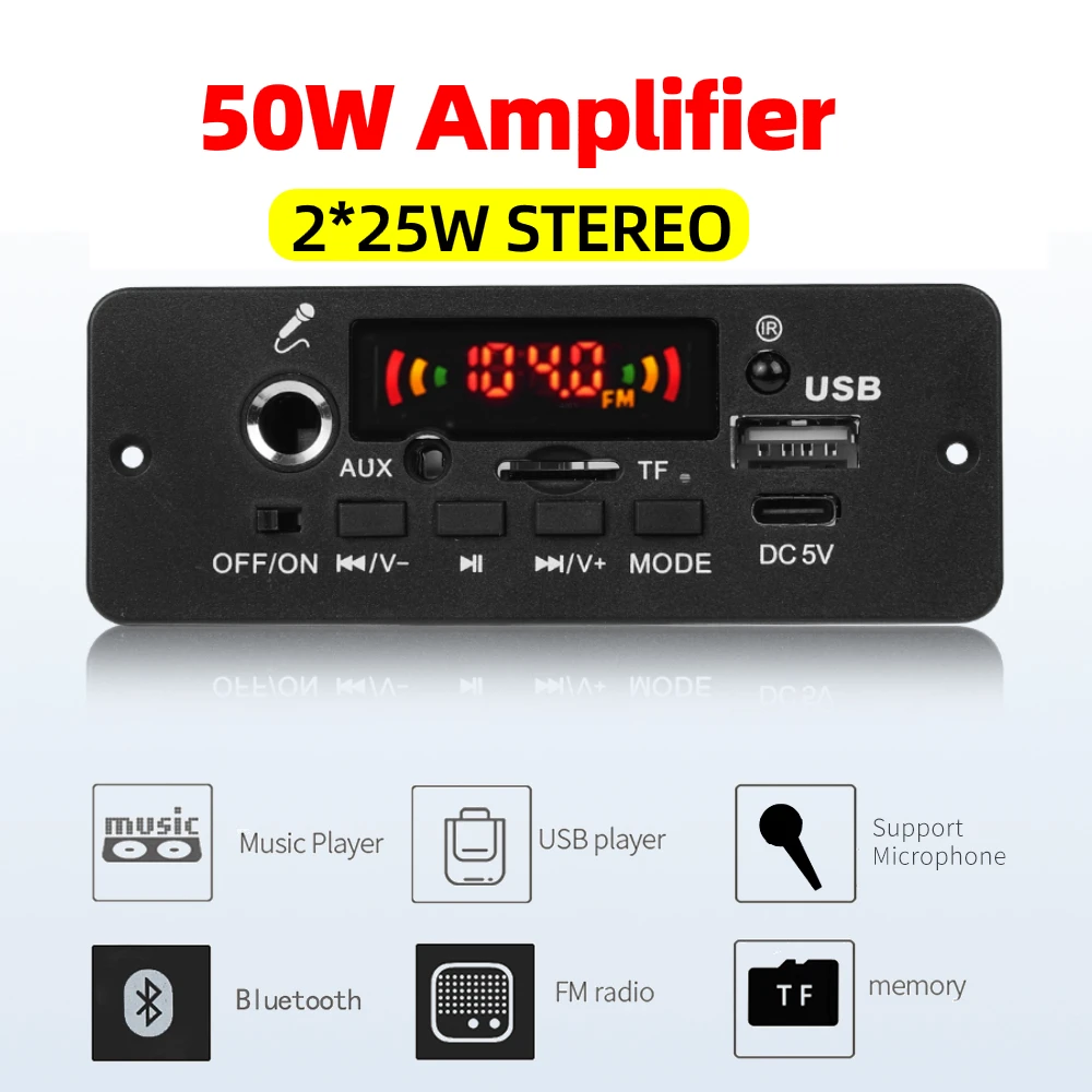 DC-5V-Bluetooth-5-0-MP3-Decoder-Board-50W-10W-Amplifier-MP3-Player ...