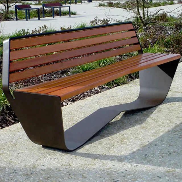 Modern Outdoor Bench With Back