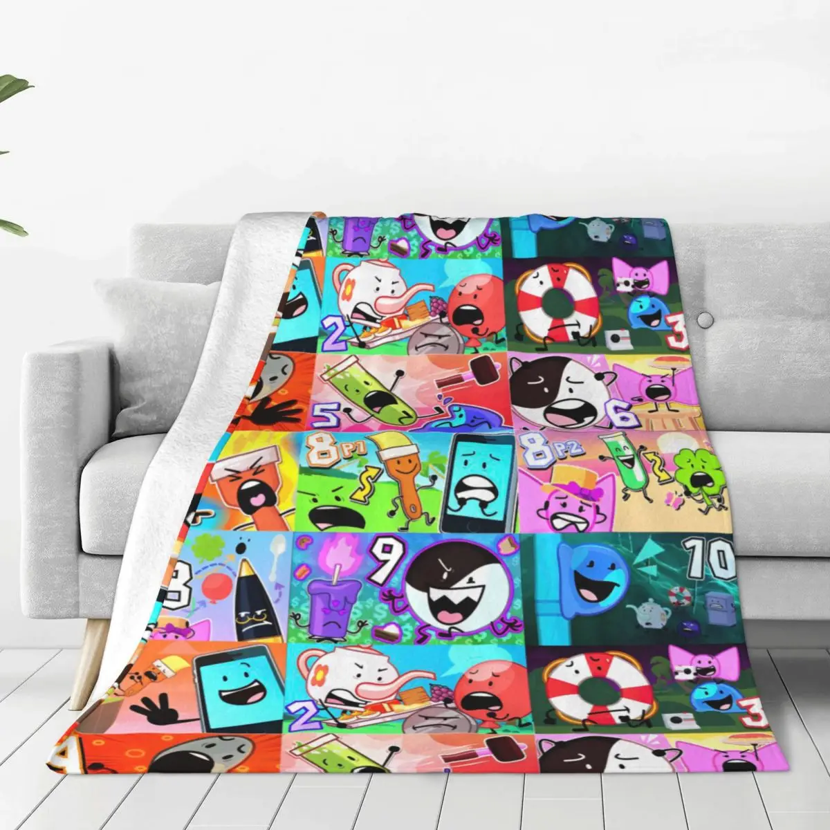 BFDI-Inanimate-Insanity-All-Characters-Blankets-Quality-Super-Soft ...